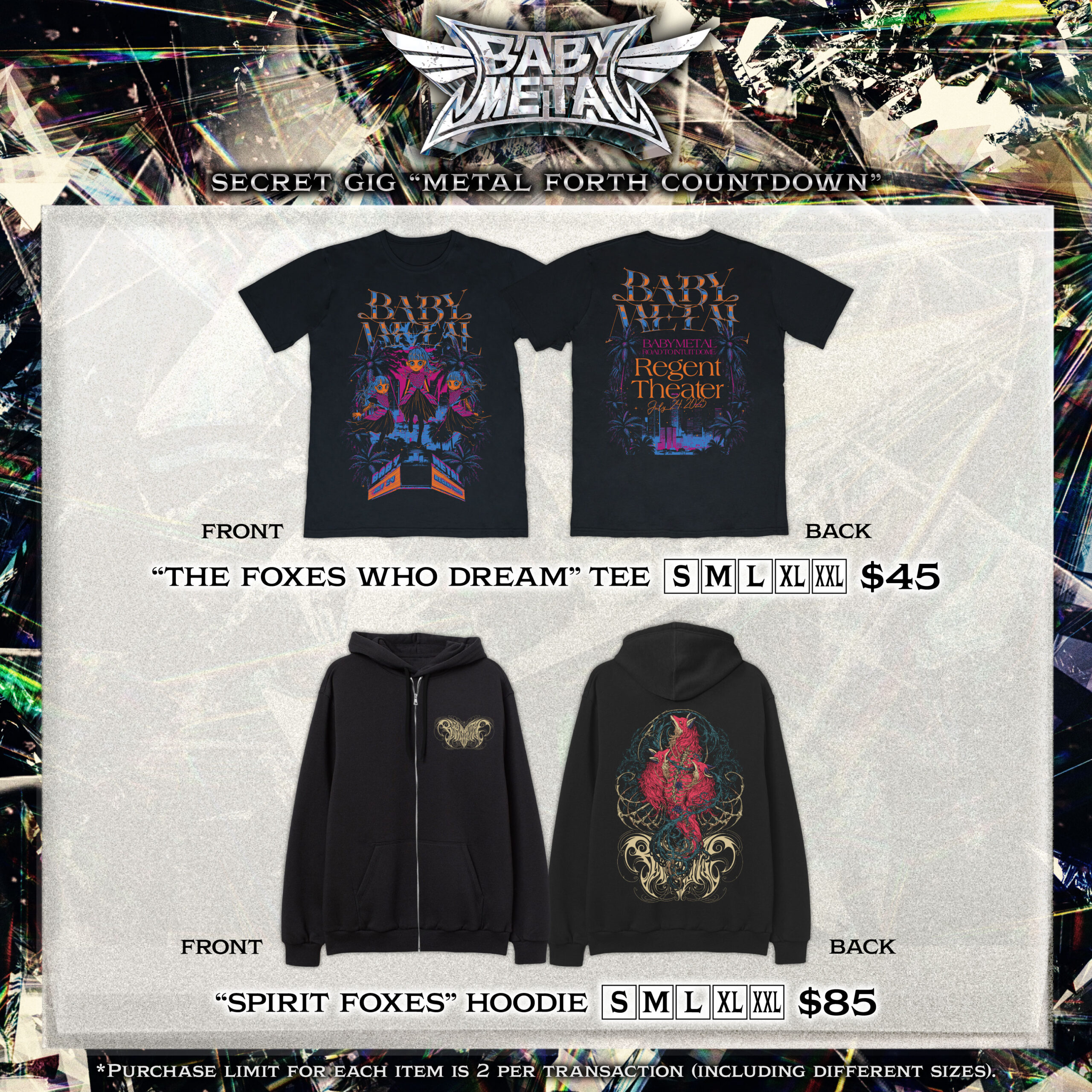 BABYMETALのSecret Gig “METAL FORTH Countdown” グッズ販売決定!! | BABYMETAL TIMES